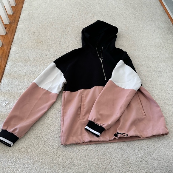 Zara | Tops | Zara Colorblock Hoodie | Poshmark